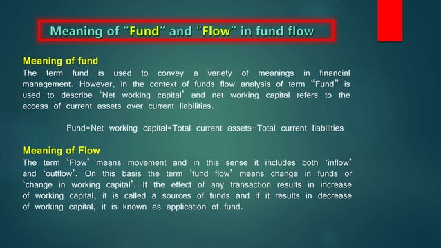 fund flow statement | PPTX | Mutual Funds | Personal Investing
