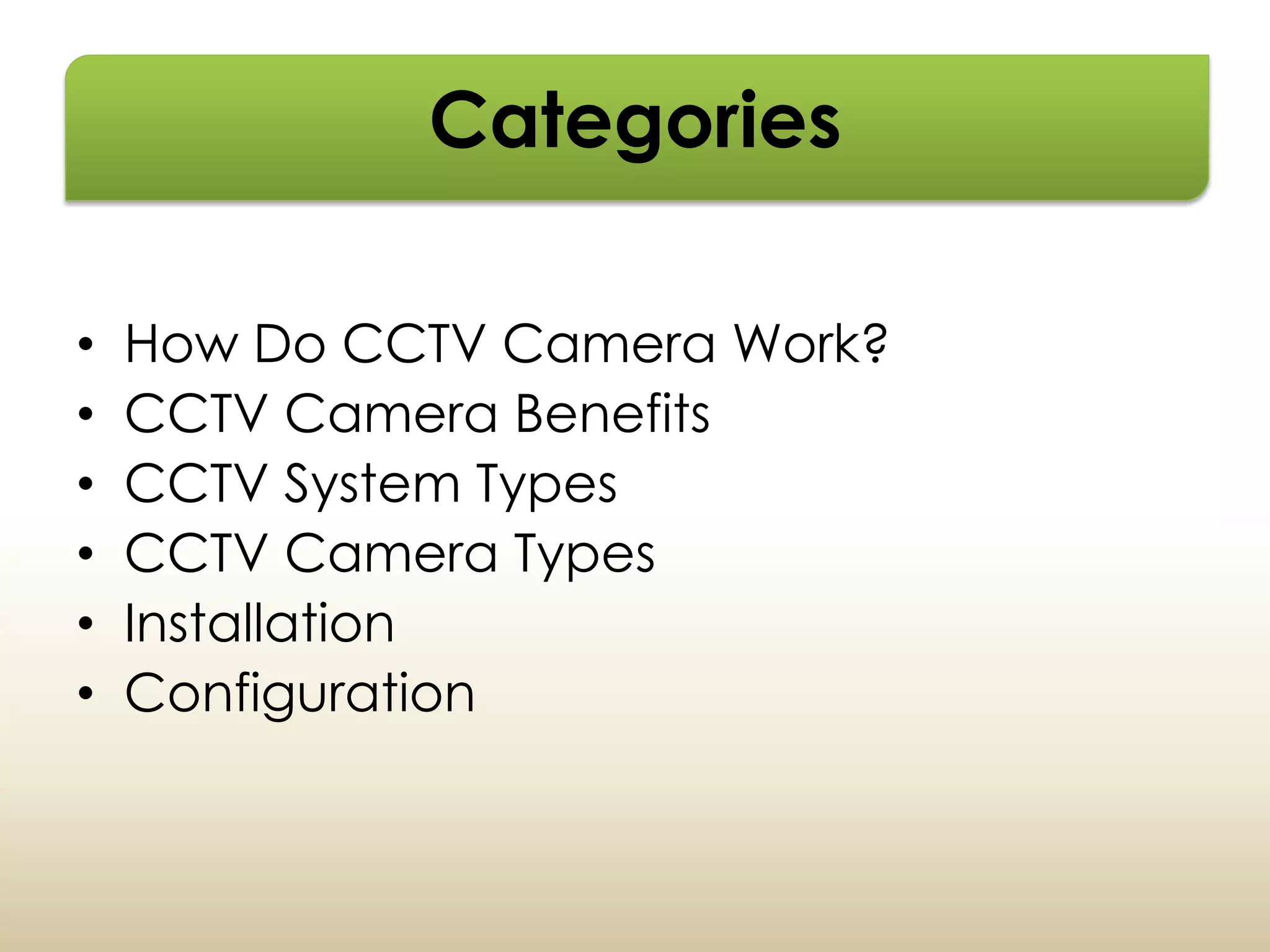 CCTV Camera Presentation | PDF