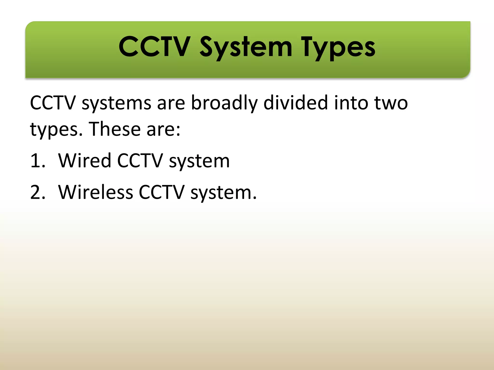 CCTV Camera Presentation | PDF