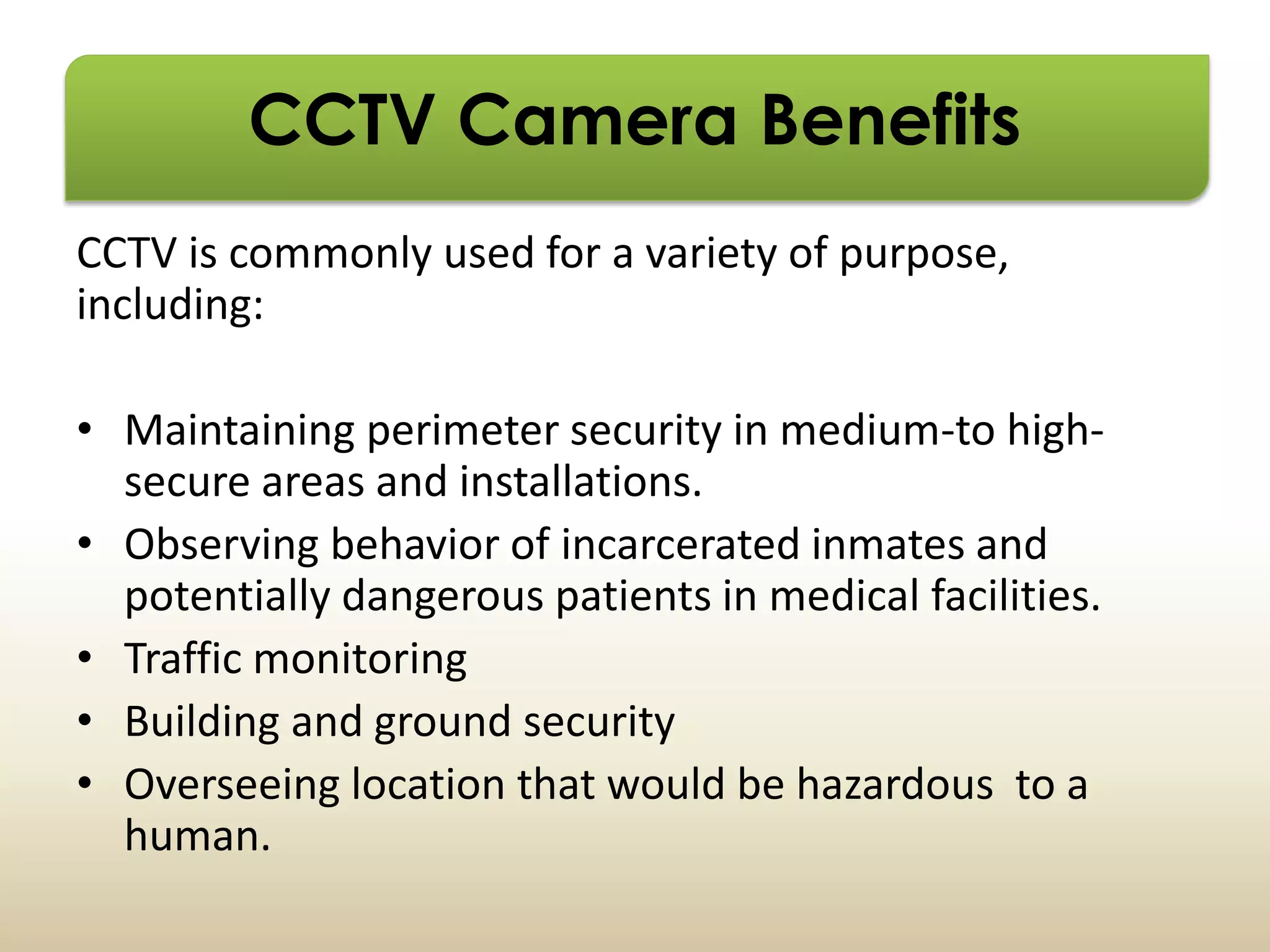 CCTV Camera Presentation | PDF