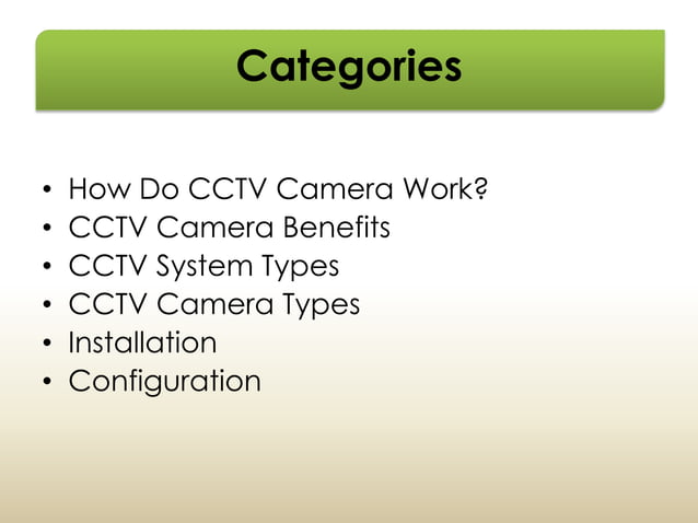 CCTV Camera Presentation | PDF