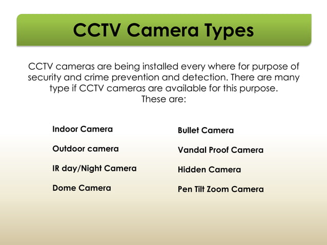 CCTV Camera Presentation | PDF