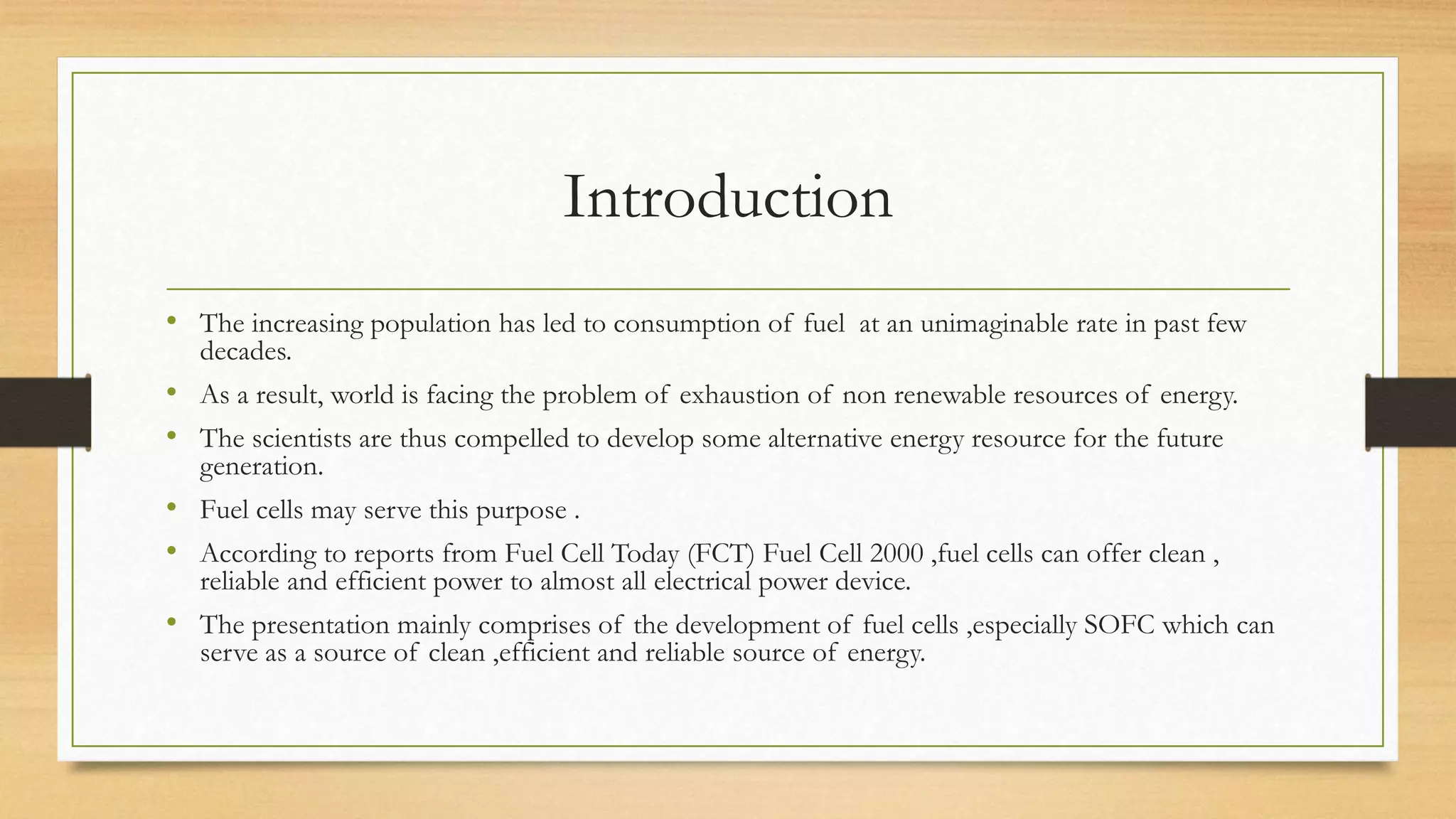 Solid Oxide Fuel Cells | PPTX