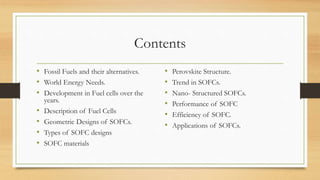 Solid Oxide Fuel Cells | PPTX