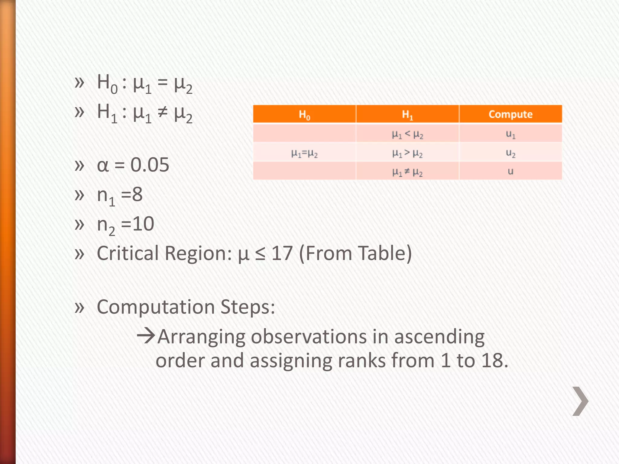 Wilcoxon Rank-Sum Test | PPTX