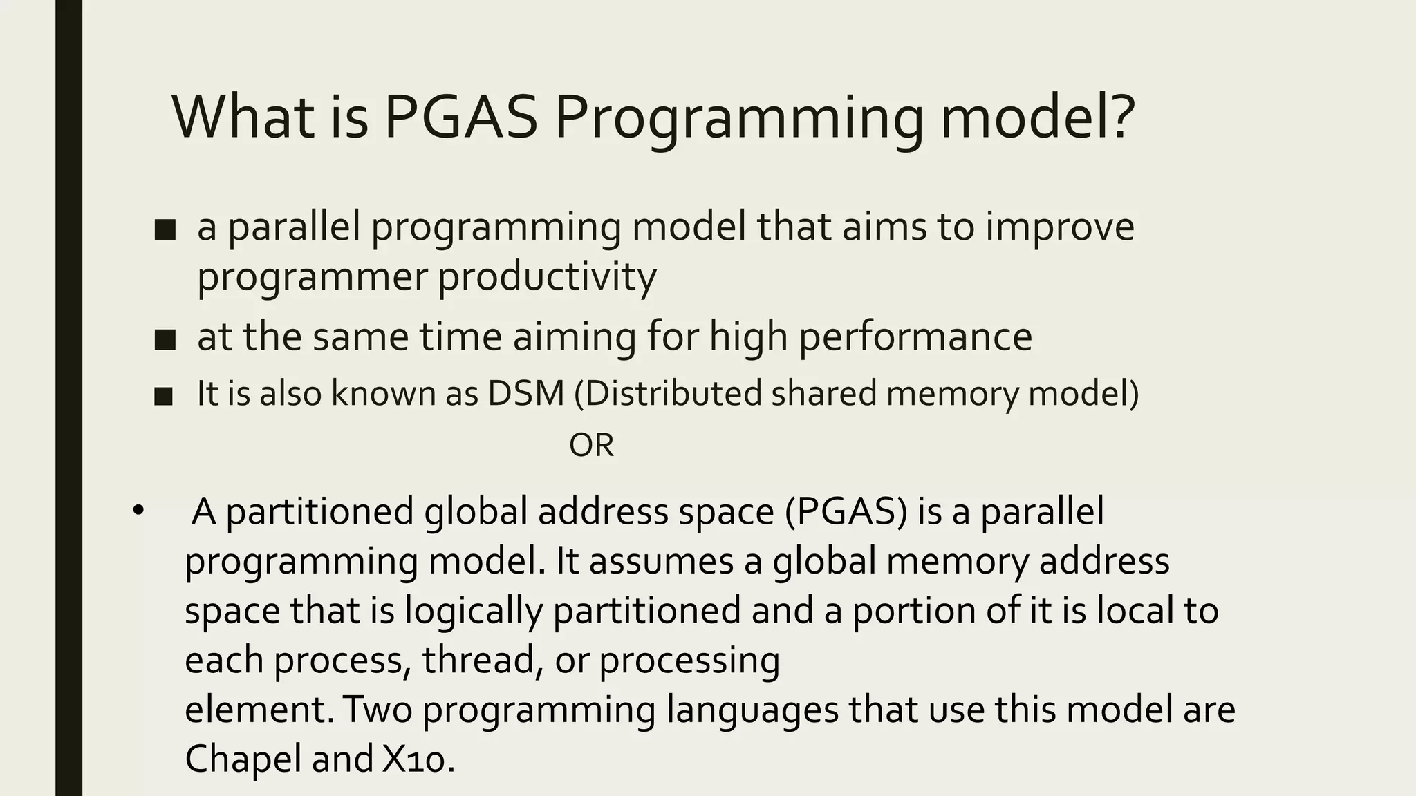 PGAS Programming Model | PPTX