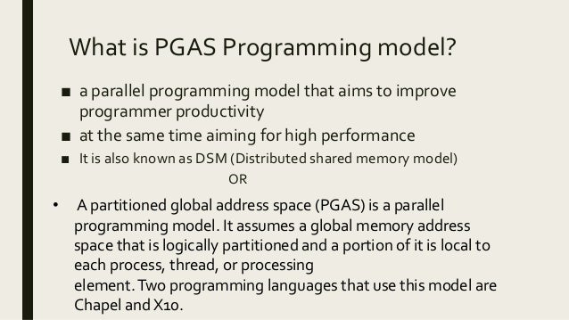 Pgas Programming Model 