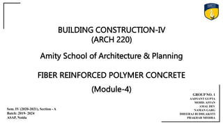 FIBER REINFORCED POLYMER CONCRETE | PPT