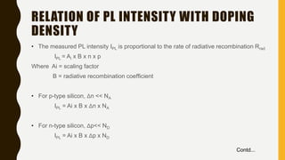 carrier and doping density | PPTX