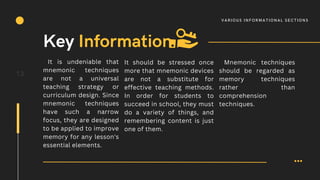 MNEMONIC TECHNIQUES USE IN MEMORIZATION/ | PDF | Digital Audio ...