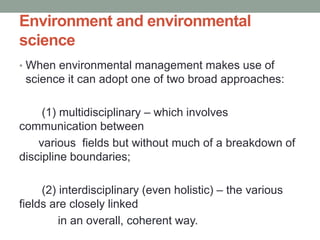 Environmental management and science | PPTX