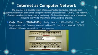 THE INTERNET AND THE WORLD WIDE WEB internet | PPTX