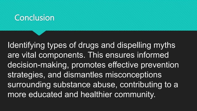 MAPEH-Correcting the myths about drug abuse | PPTX | Illegal Drugs ...