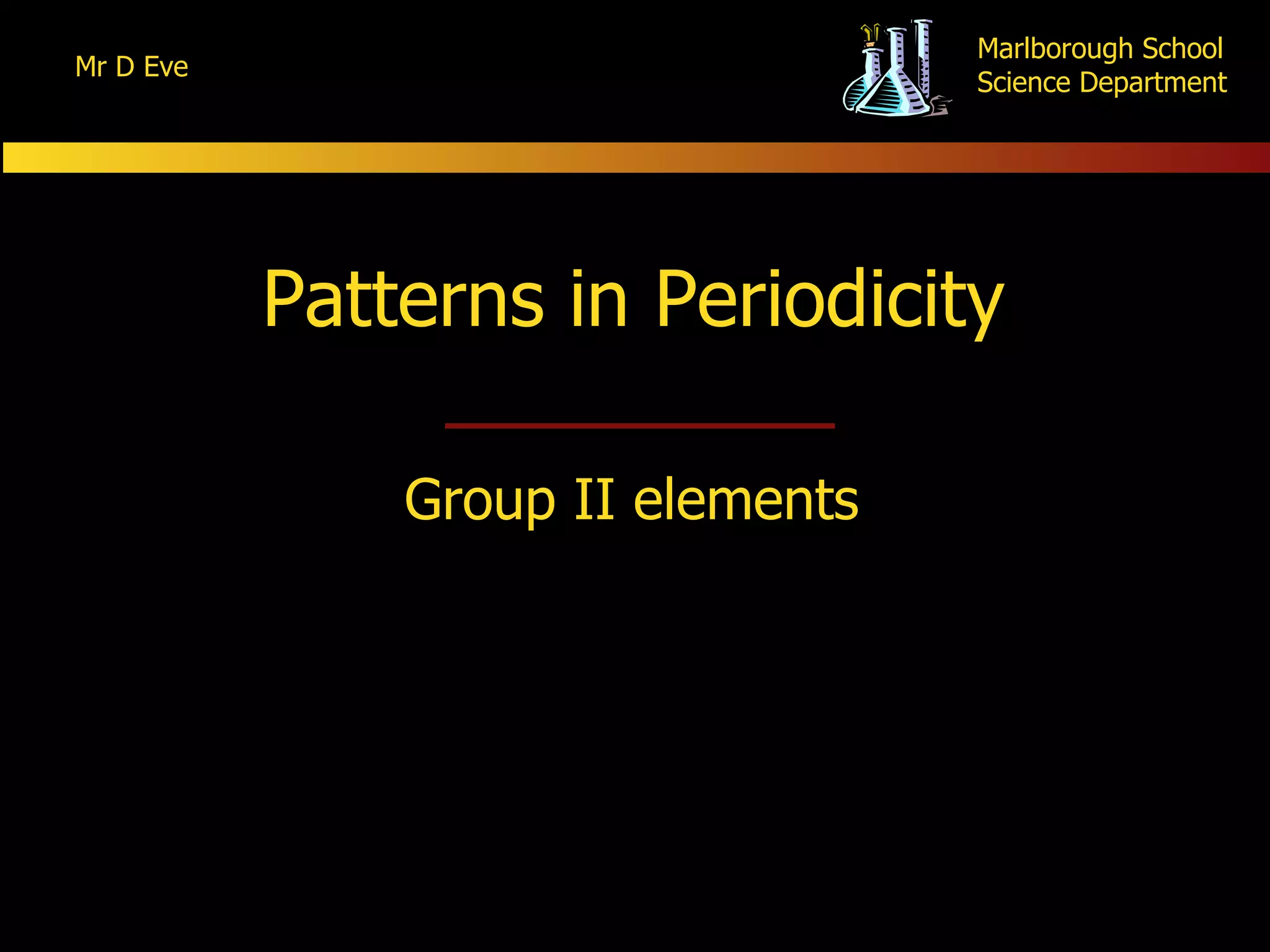 Group 2 Metals | PPT