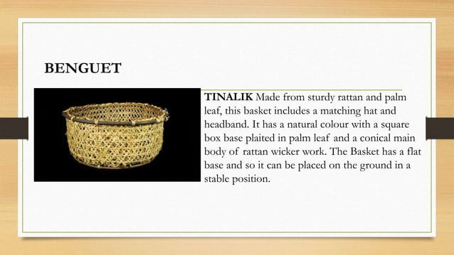 Indigenous crative crafts of ilocos region | PPTX | Needlework | Arts ...
