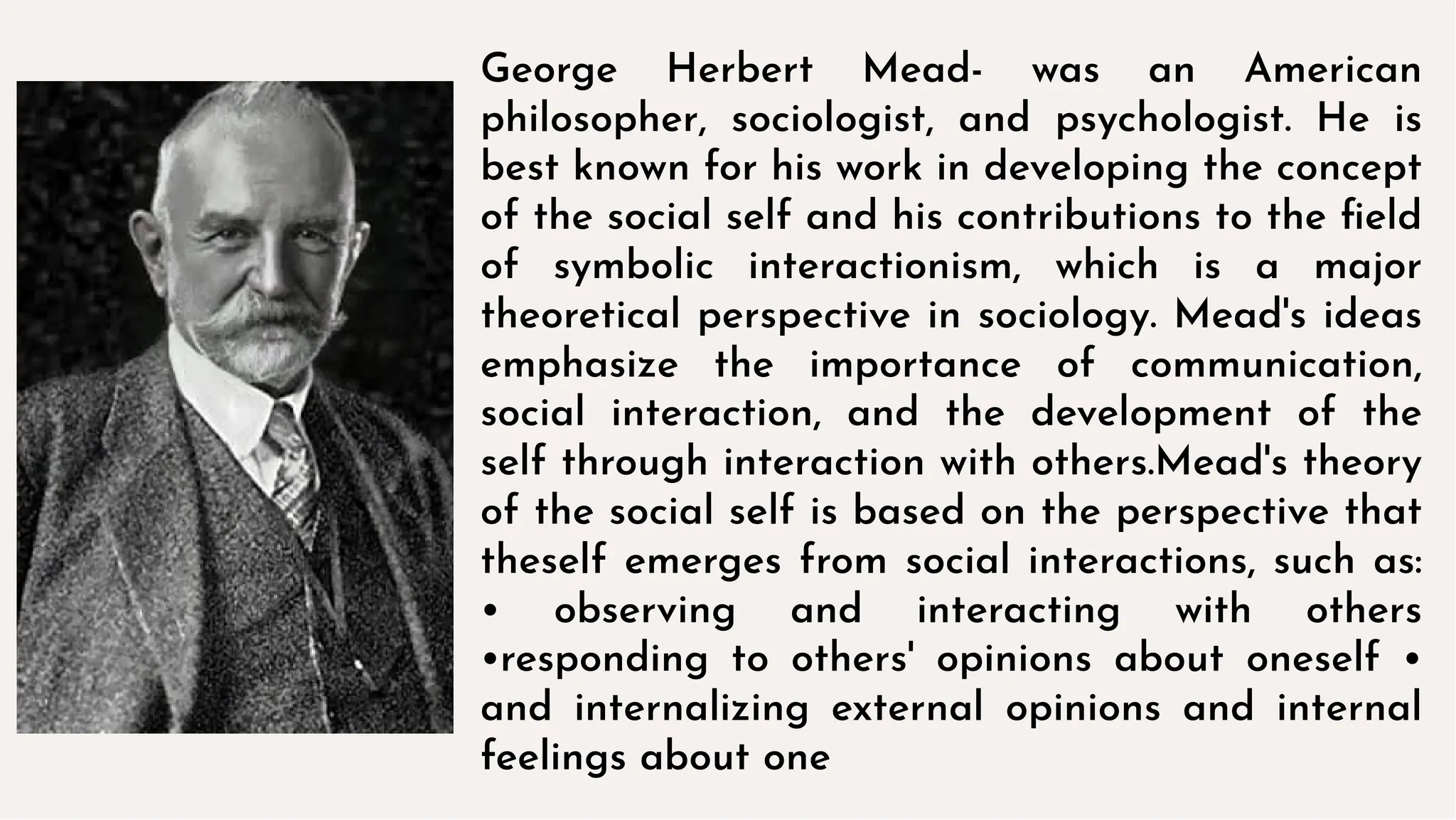 SOCIOLOGY, GEORGE SIMMEL AND GEORGE HERBERT MEAD THEORY SHORT PRESENTATION | PDF | Technology ...