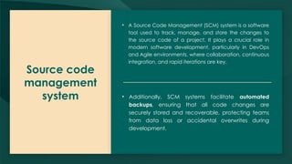 Source code management, SCM system and tools in Devops | PPTX