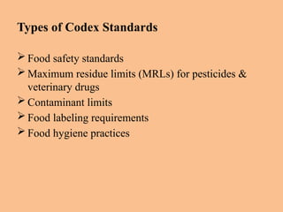 Codex Alimentarus is a Food related Topic | PPTX