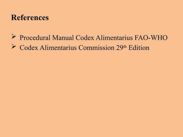 Codex Alimentarus is a Food related Topic | PPTX