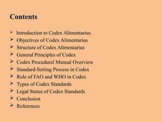 Codex Alimentarus is a Food related Topic | PPTX