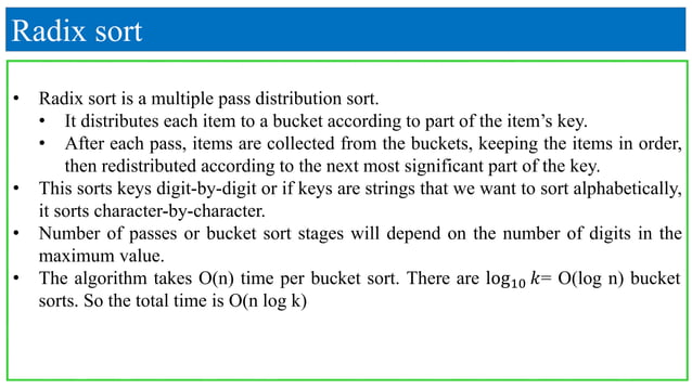 Analysis and Design of Algorithms -Sorting Algorithms and analysis | PPT