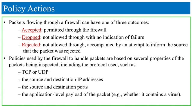Cyber Security - Firewall and Packet Filters | PPTX | Computer ...