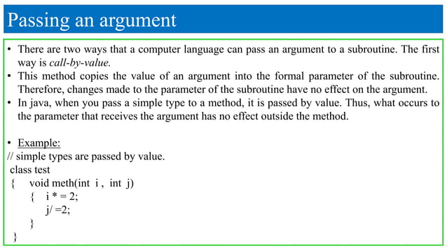 Classes Objects And Method Object Oriented Programming With Java Pptx 1962