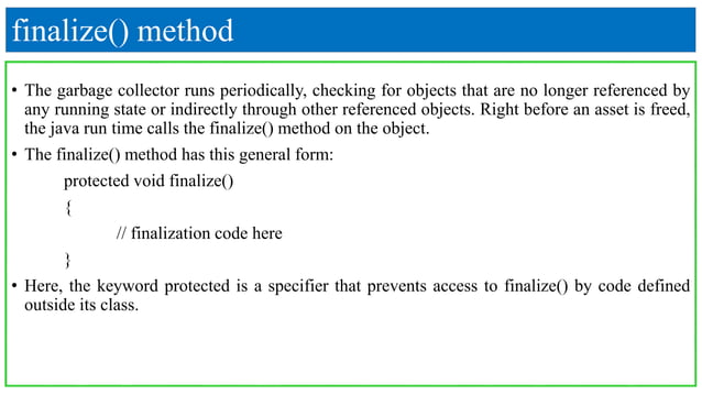 Classes, Objects and Method - Object Oriented Programming with Java ...