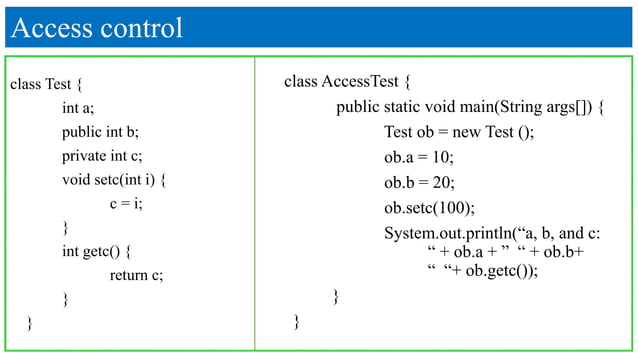 Classes Objects And Method Object Oriented Programming With Java Pptx 4378