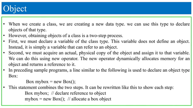 Classes Objects And Method Object Oriented Programming With Java Pptx 1458