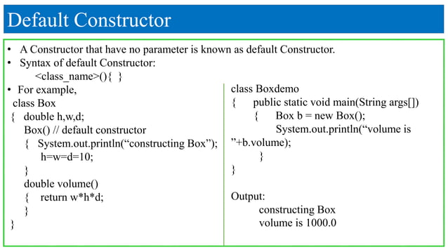 Classes Objects And Method Object Oriented Programming With Java Pptx 7350