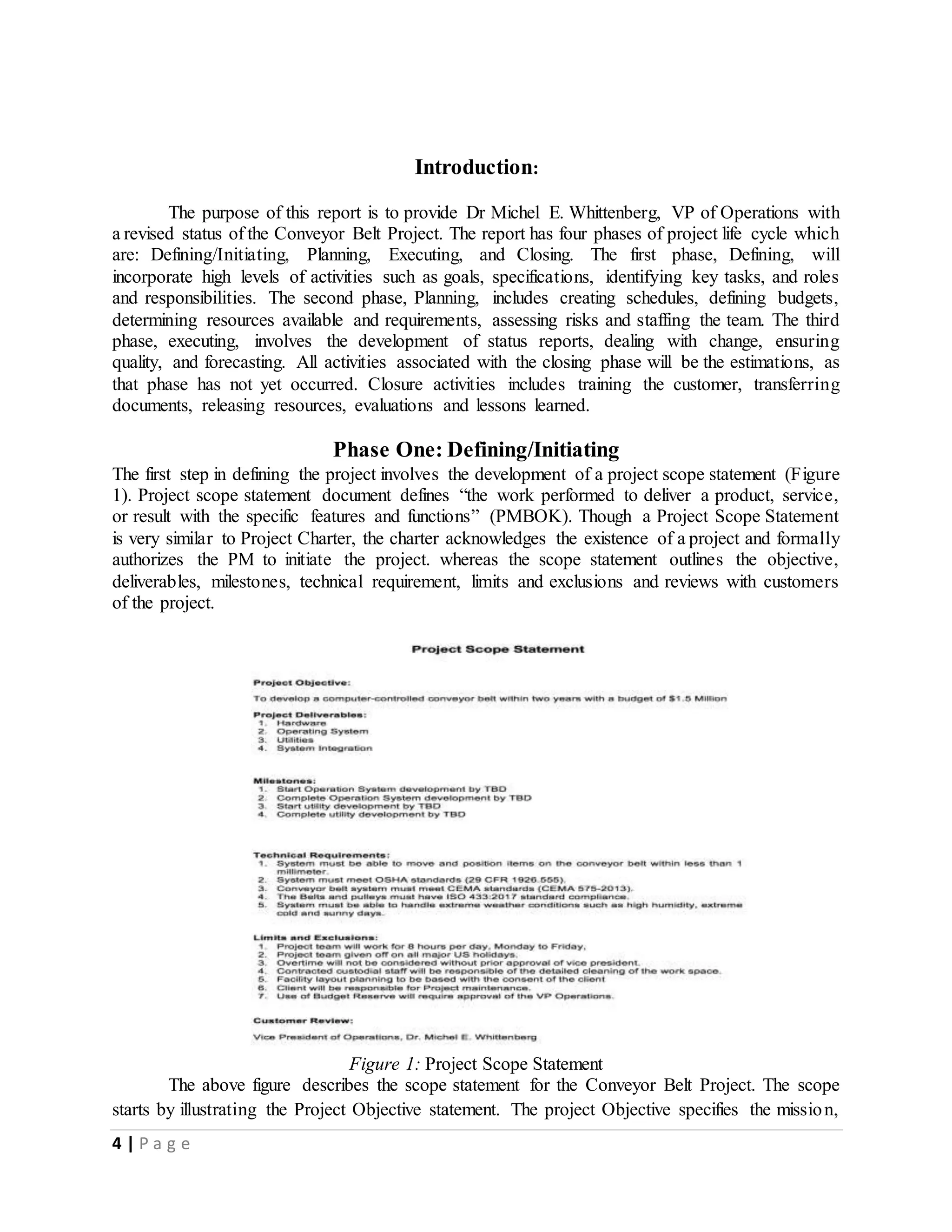 Conveyor Belt Project Report | DOCX