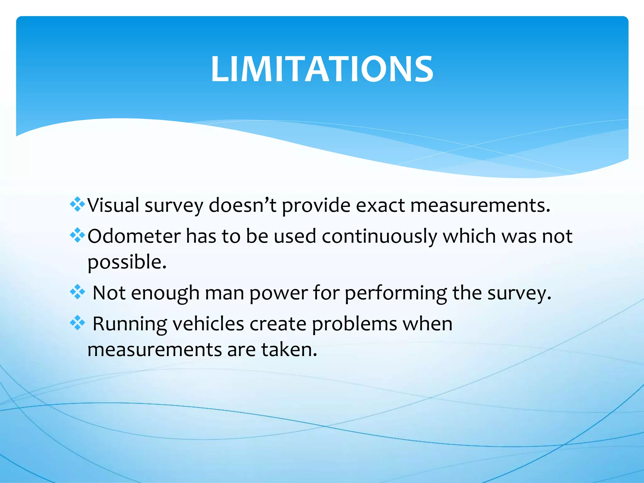 Presentation on Roadway Condition Survey | PPTX