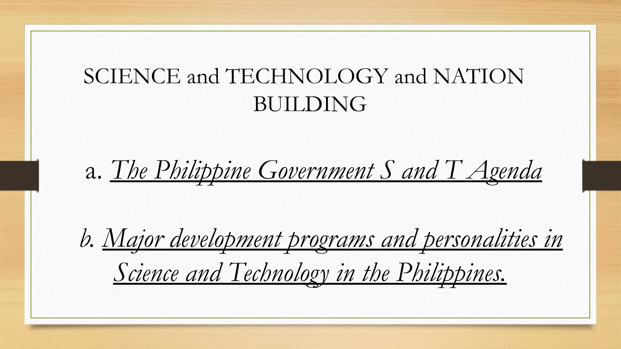 Philippine Science and Technology Agenda | PPTX