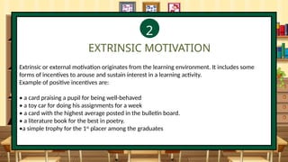 GROUP-3-MOTIVATION Intrinsic and extrinsic motivation | PPTX