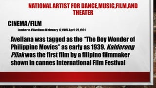 GROUP-3-Powerpoint presentation- The Philippine National Artists | PPTX