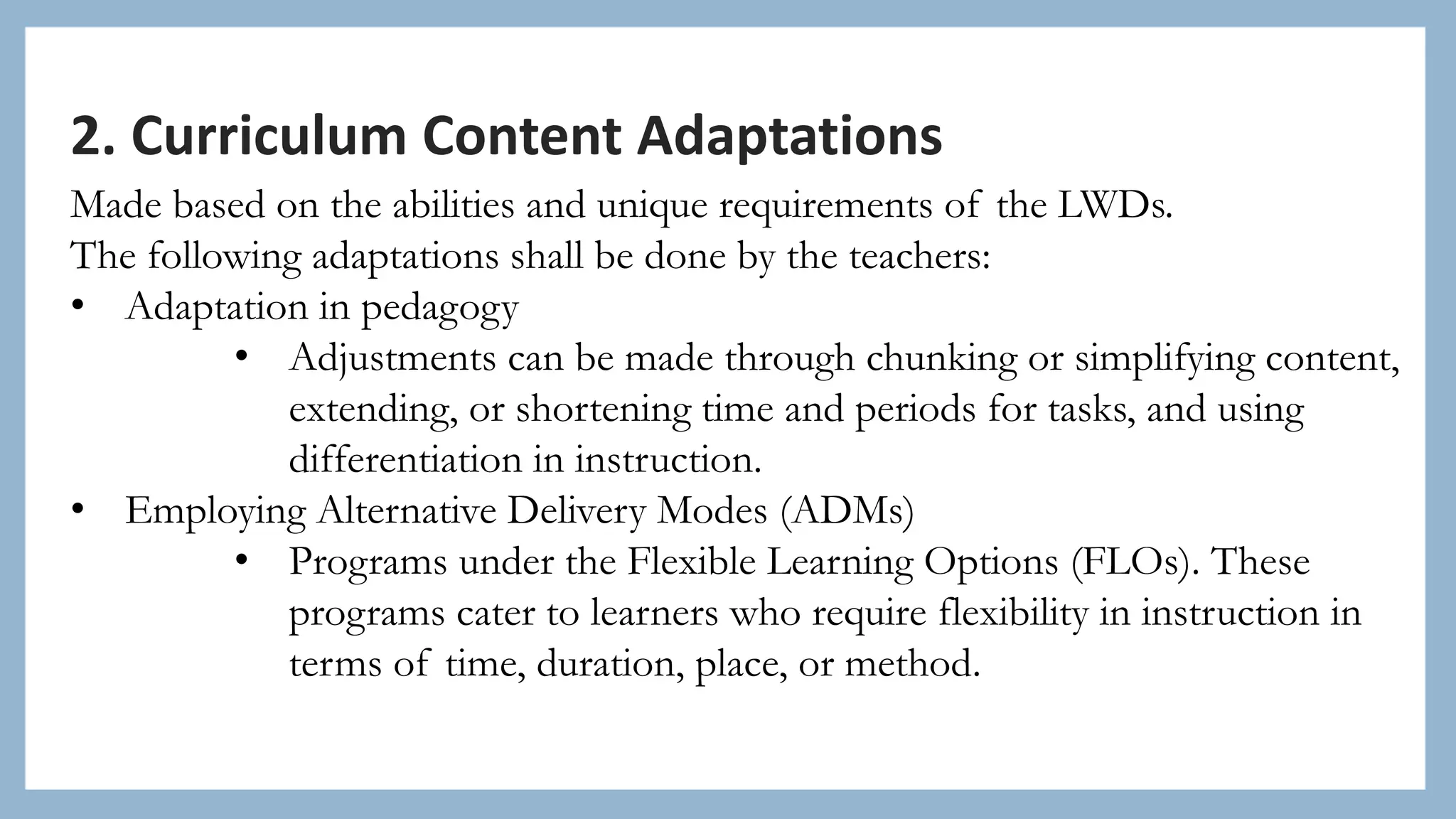 ACCOMMODATION AND MODIFICATION IN THE K-12 CURRICULUM | PPTX
