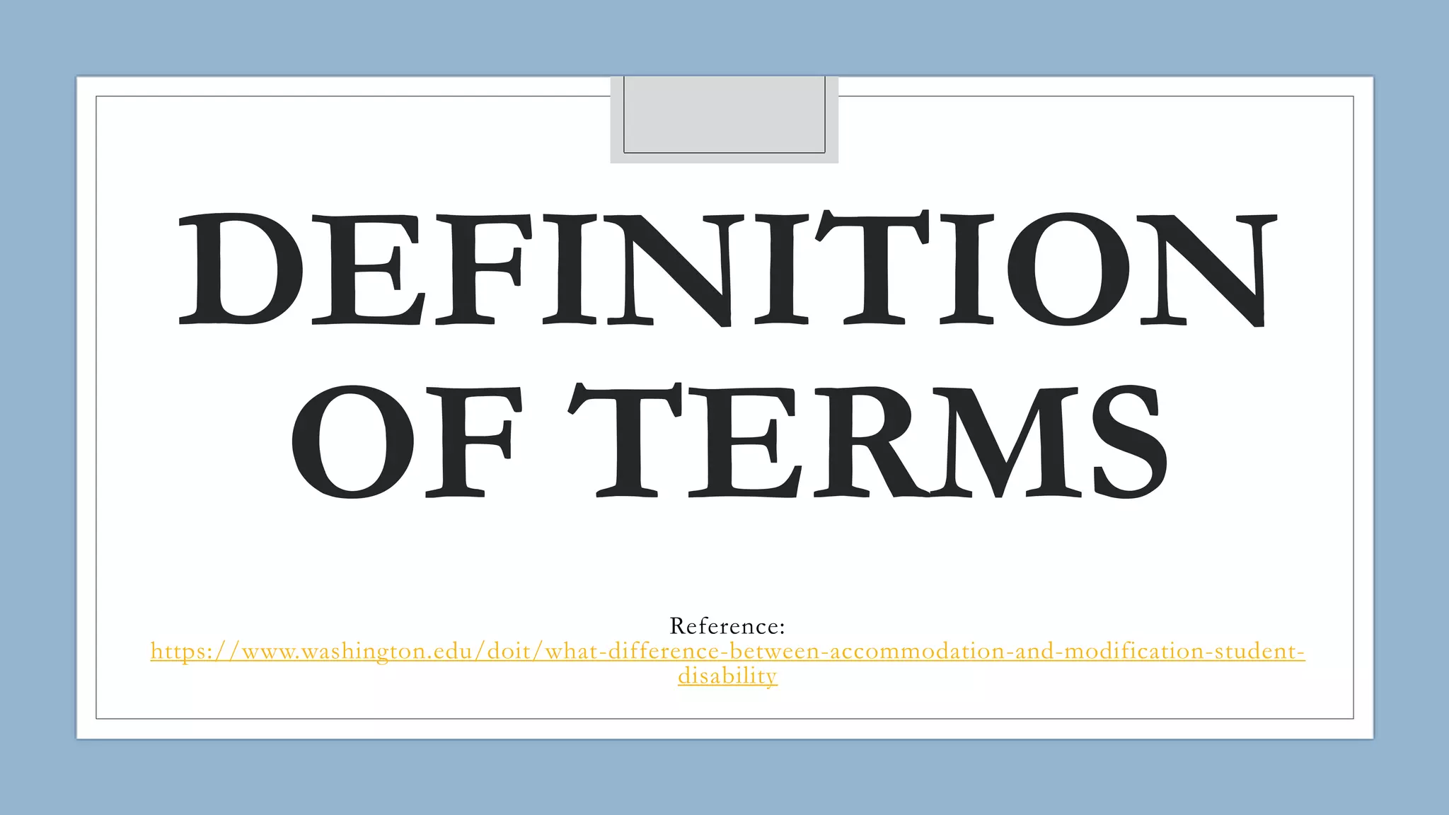 ACCOMMODATION AND MODIFICATION IN THE K-12 CURRICULUM | PPTX