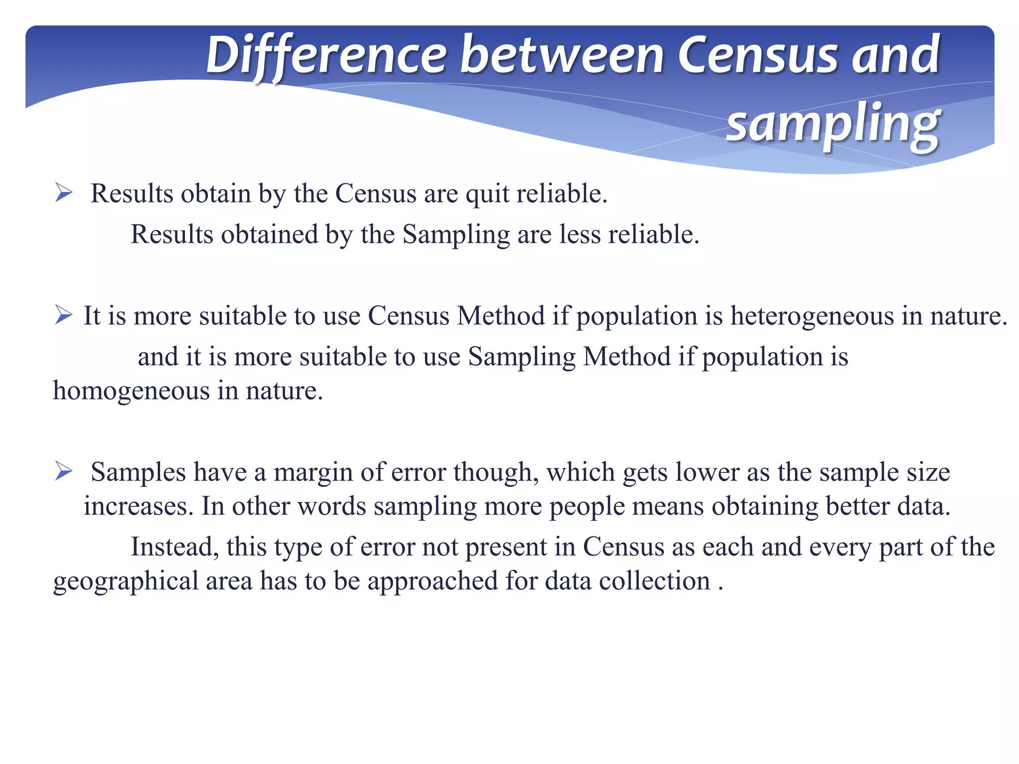 census, sampling survey, sampling design and types of sample design | PPTX