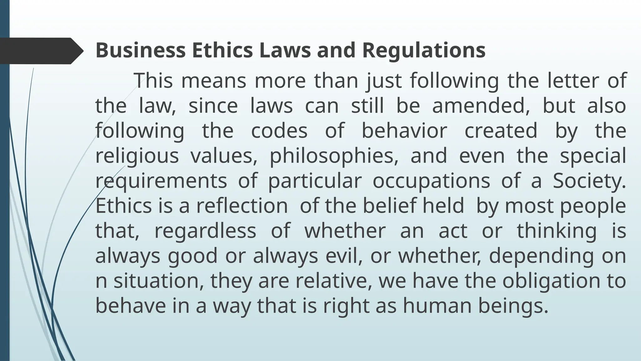 Ethics principle and legal business practices | PPTX
