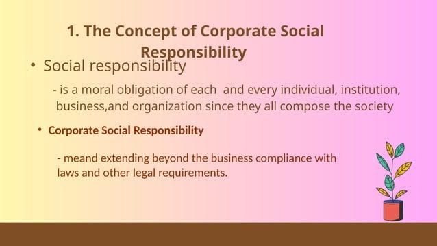 Ethics and corporate social responsibility | PPTX | Business | Business ...