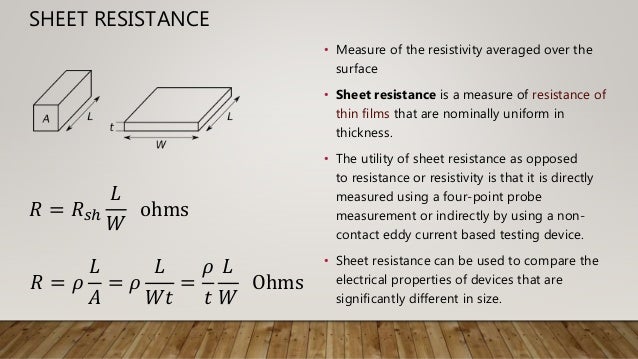 sheet resistivity