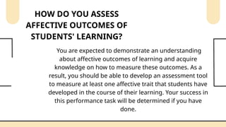 Group-4-assessment-learning affective assessment | PPT