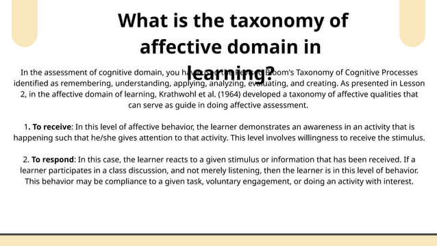 Group-4-assessment-learning affective assessment | PPT