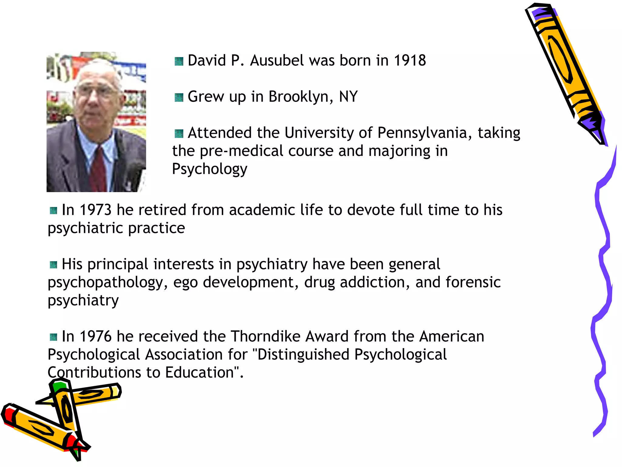 Learning Theory by Ausubel | PPT