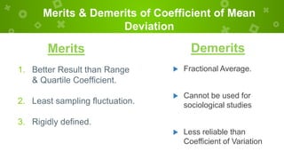 Measure of Dispersion in statistics | PPT