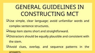 Reportings about Constructing a Multiple Choice Test a MCT.pptx