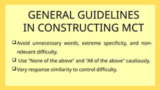 Reportings about Constructing a Multiple Choice Test a MCT.pptx