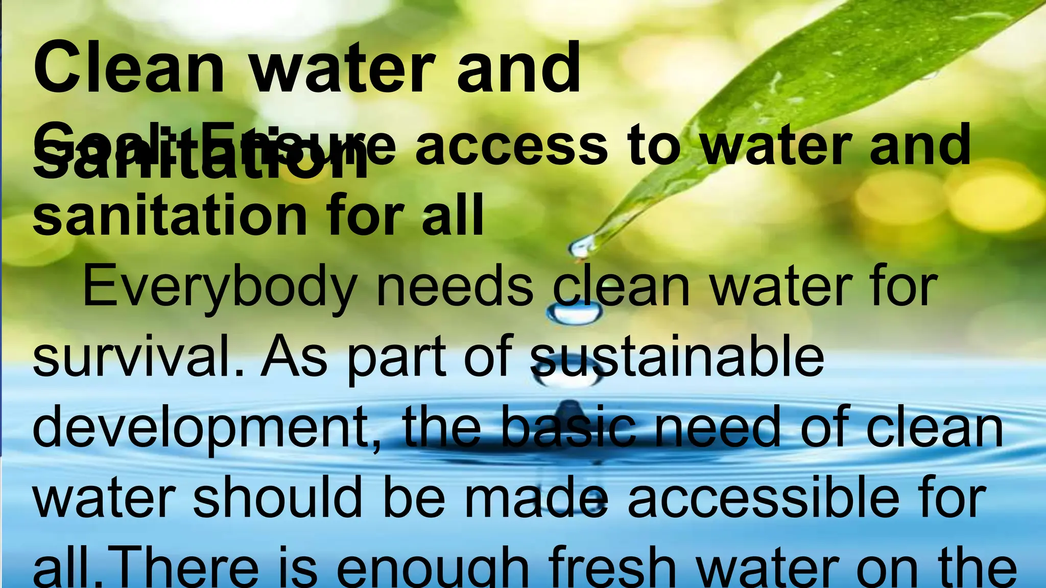 SDG Water and Sanitation Group 4 Presentation | PPT