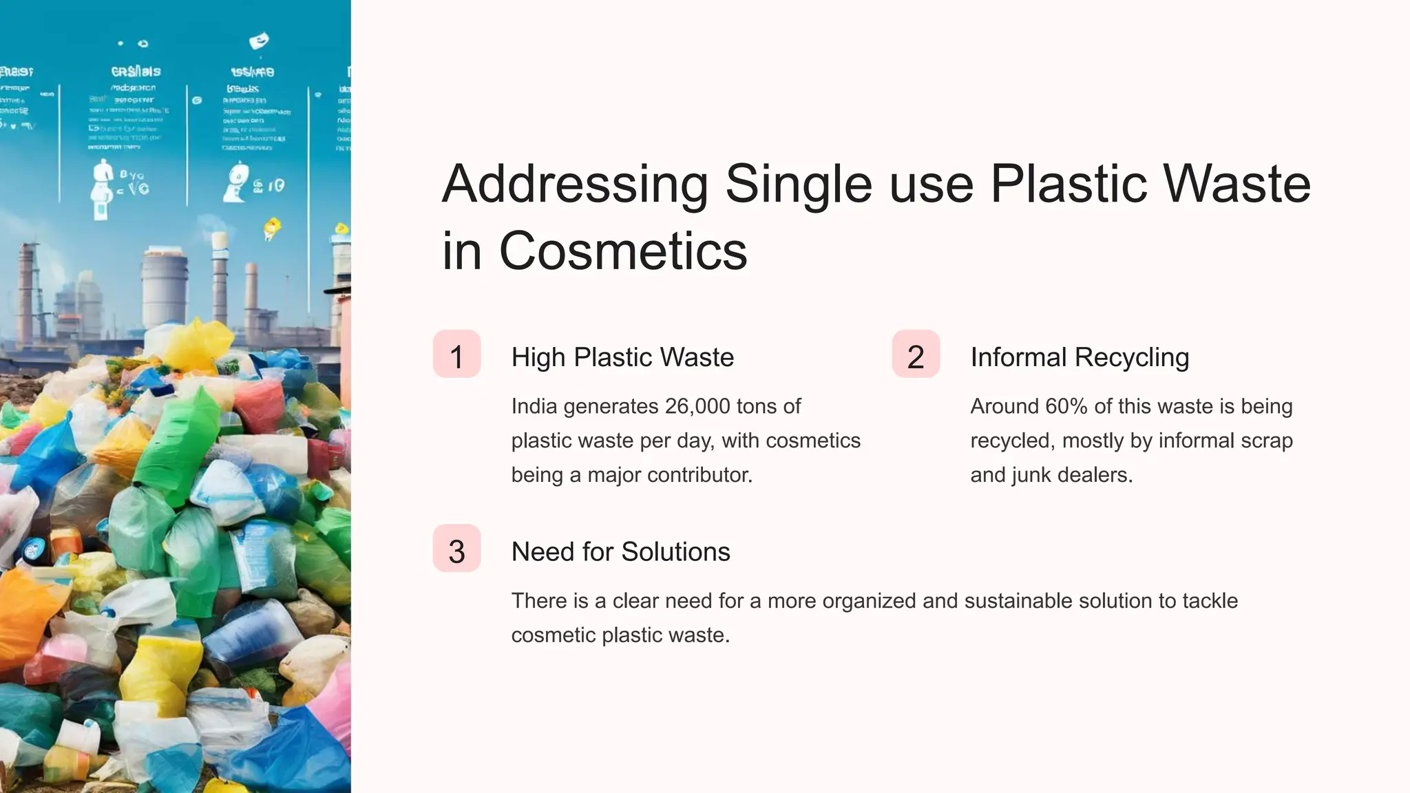 Plastic waste by cosmetics in India and global | PPTX